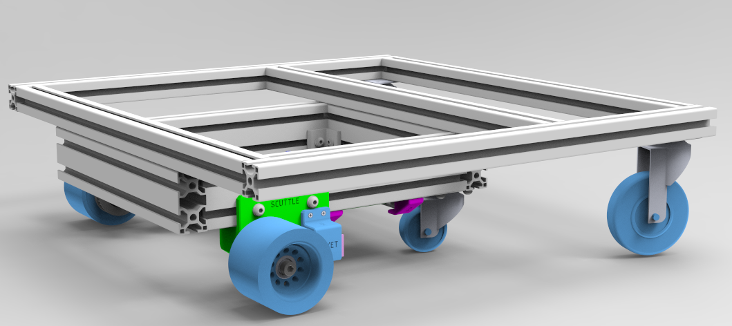 BẢN VẼ 3D XE AGV Scuttle Robot 100k with Frame (CN 099) - It's Over 9000!